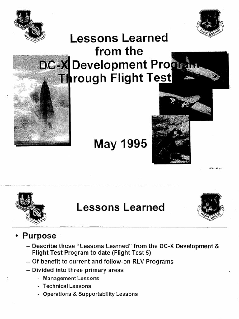 Lessons Learned From DC-X VTVL Rocket Development Program Thru Flight ...
