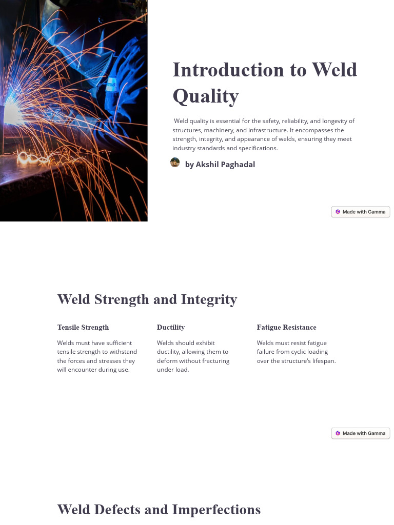 Introduction To Weld Quality | PDF | Welding | Construction