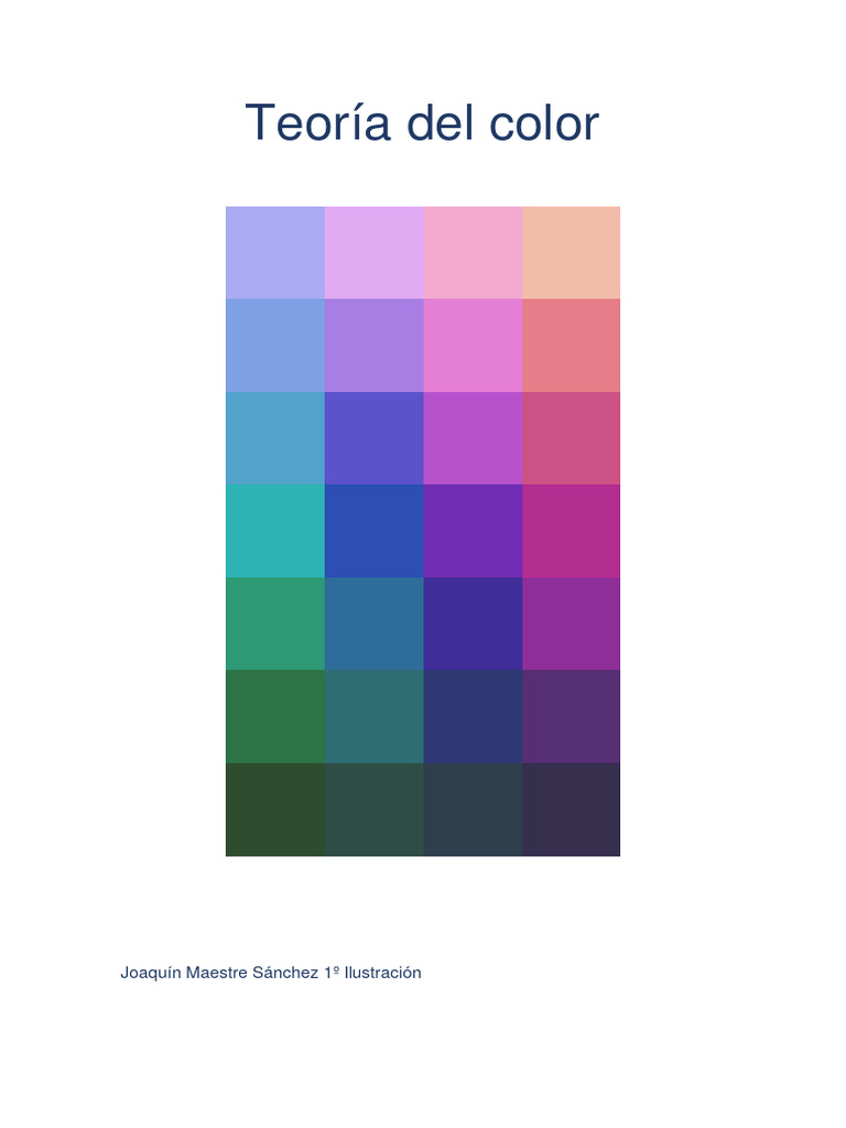 Teoría del color | PDF | Color | Ligero
