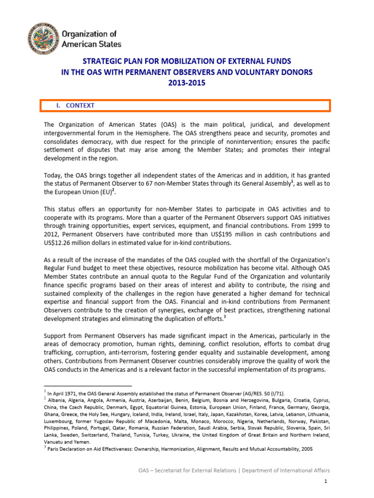 Draft Strategy Resource Mobilization 2013-2015 | PDF | Finance & Money ...