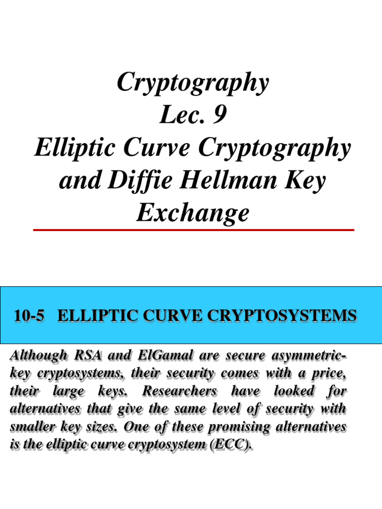 Lec-9 Diffie Hellmen and ECC | PDF | Computer Security | Security
