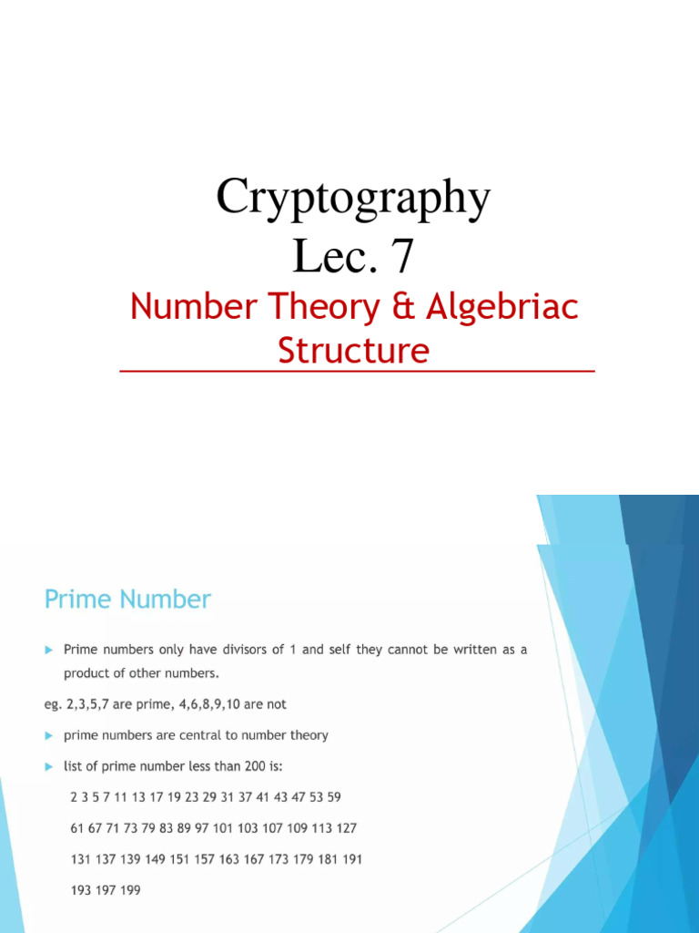 Lec-7 Number Theory and Algebraic Structures | PDF | Field (Mathematics) | Number Theory