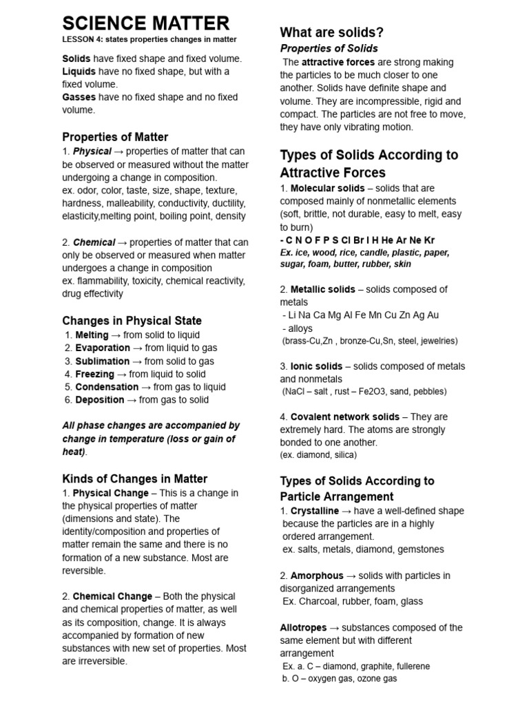 4TH Lessons Science | PDF | Atoms | Atomic Nucleus