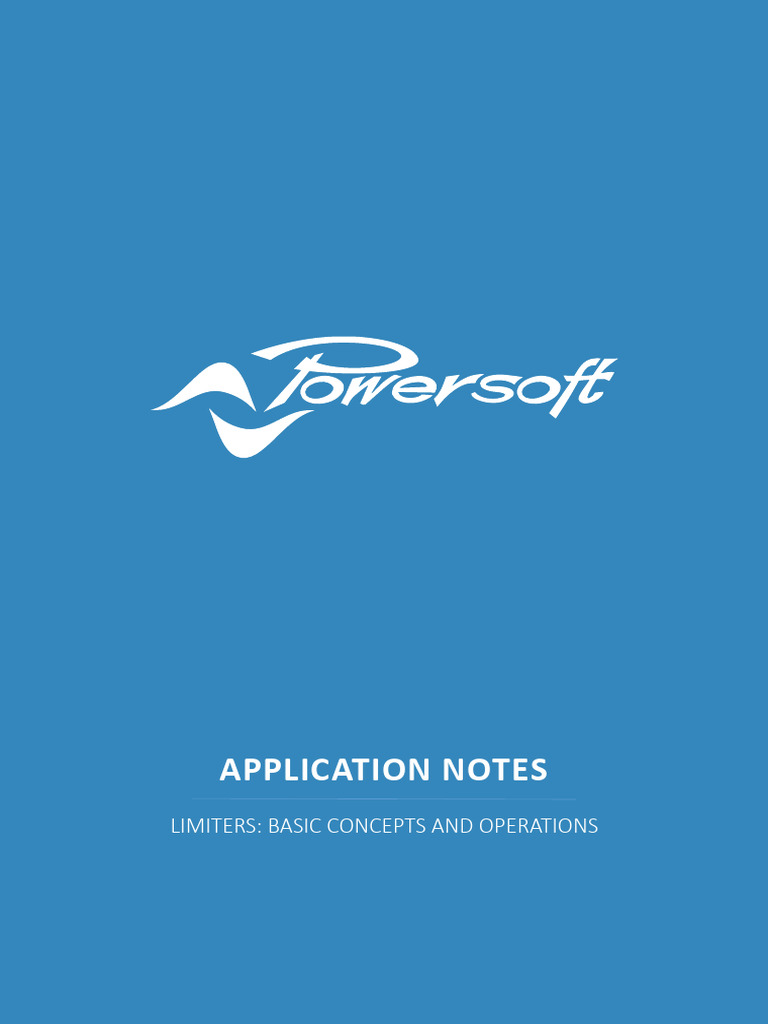 Powersoft An Limiters Basic Concept and Operations-1 | PDF | Loudspeaker | Signal Processing