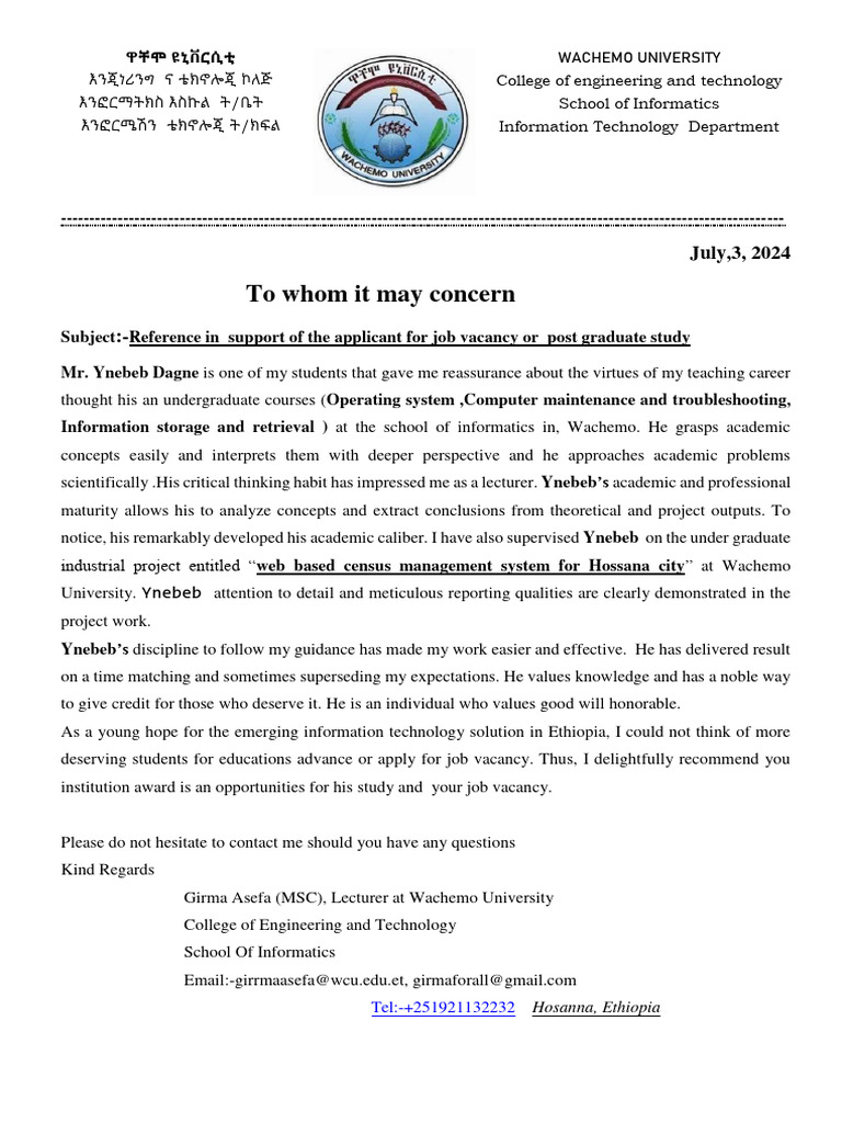 Recommendation Letter 2023 | PDF | Information Technology | Cognitive Science