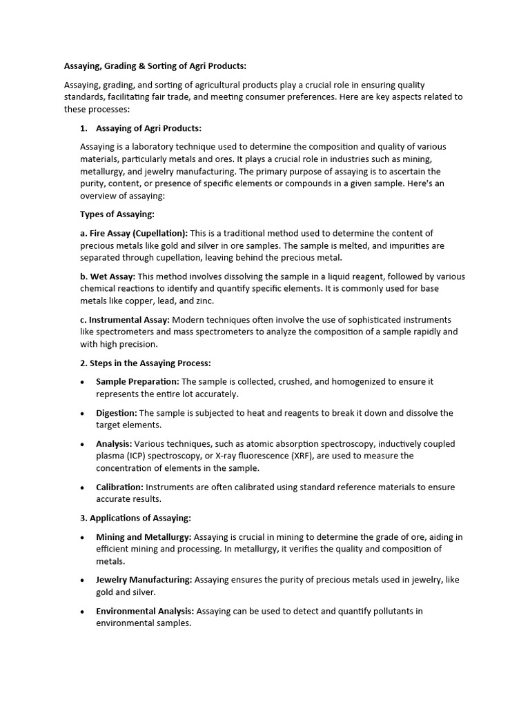 Assaying | PDF | Metallurgical Assay | Chemistry