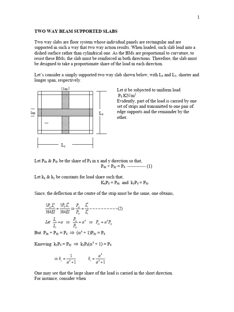 Two Way Slabs | PDF | Mechanical Engineering