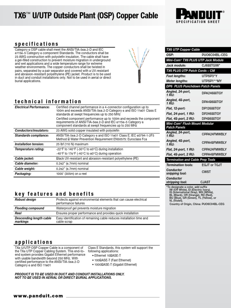Cable Utp 4 Pares | PDF | Telecommunications | Equipment