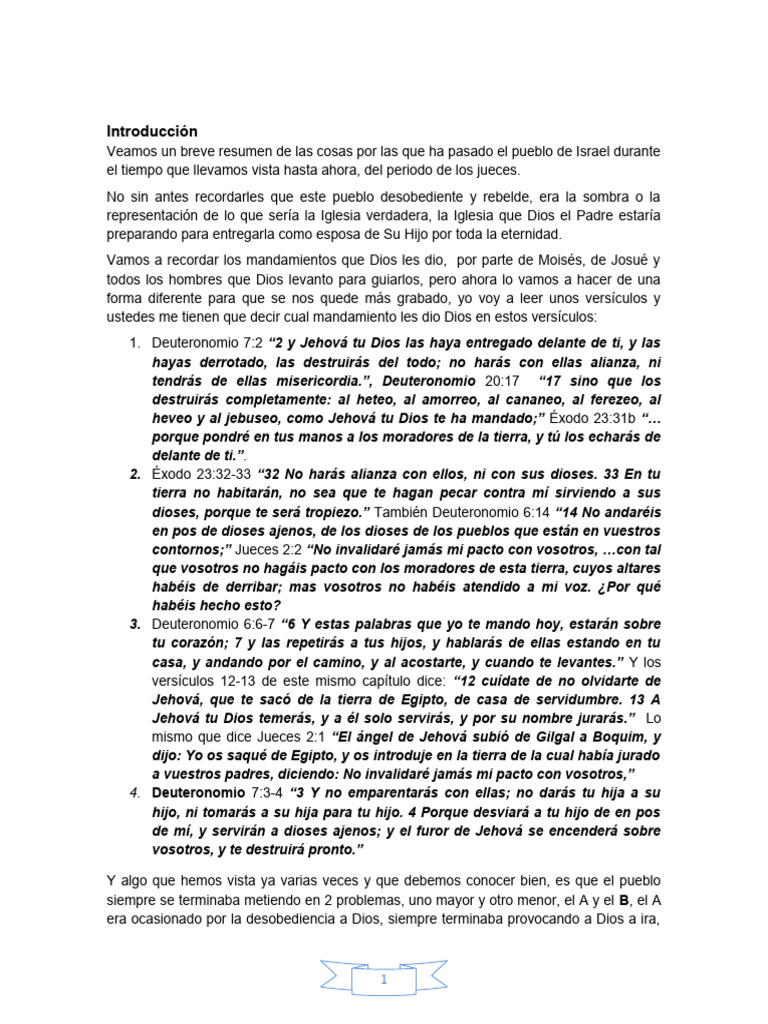 Jueces 4.1-24 DEBORAH Y BARAC | PDF | Creencia religiosa y doctrina ...