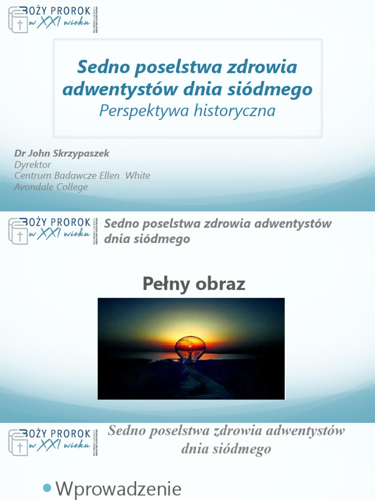 Sedno Poselstwa Zdrowia POP 1 | PDF