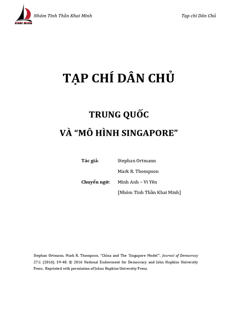 (KhaiMinh) (TCDC) 3 TrungQuocVaMoHinhSingapore | PDF