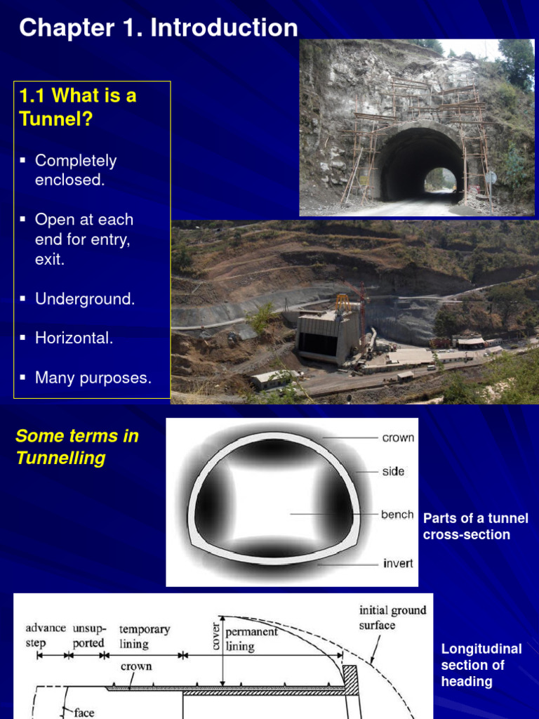 Chapter1 Introduction | PDF | Tunnel | Rock (Geology)