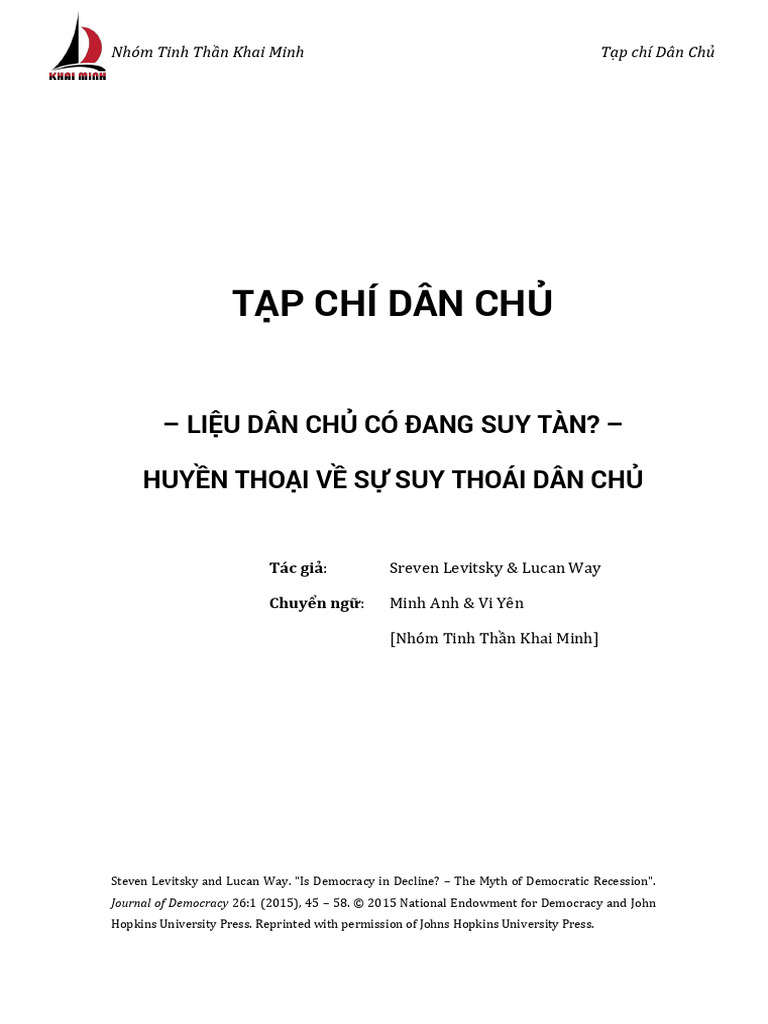 (KhaiMinh) (TCDC) 9 HuyenThoaiVeSuSuyThoaiDanChu | PDF