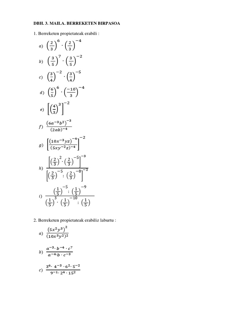 01. Berreketen birpasoa DBH3 | PDF