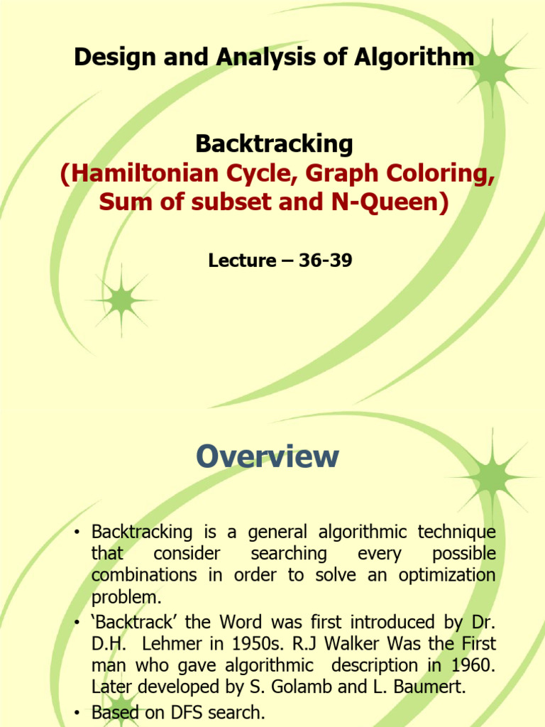 Backtracking Pdf Computational Problems Discrete Mathematics