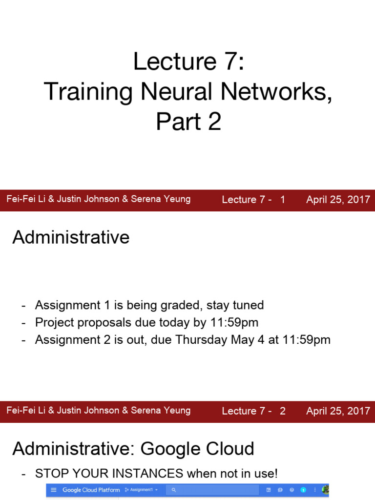 cs231n Training Neural Networks II | PDF | Applied Mathematics | Algorithms