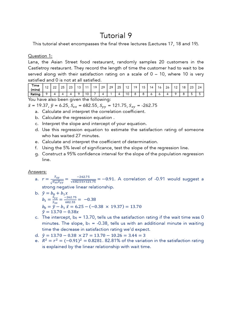 Correlation and Regression Analysis Tutorial | PDF | Regression ...