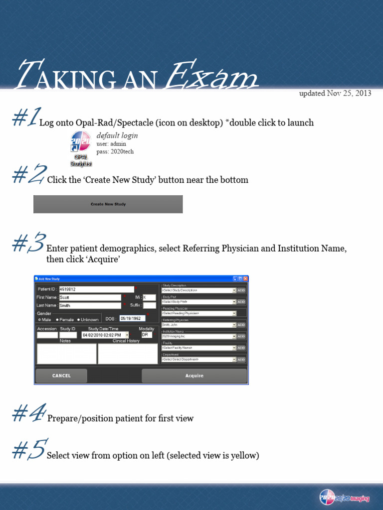 PDR_Quickguide_taking an exposure | PDF