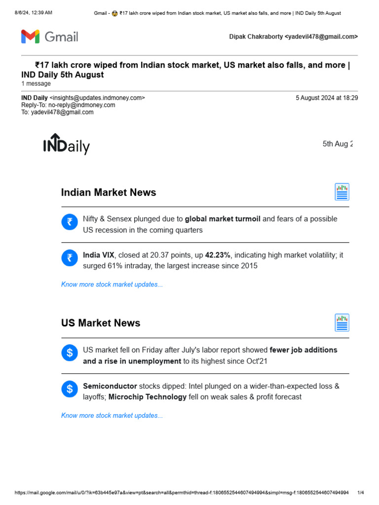 Gmail - ? 17 Lakh Crore Wiped From Indian Stock Market, US Market Also ...