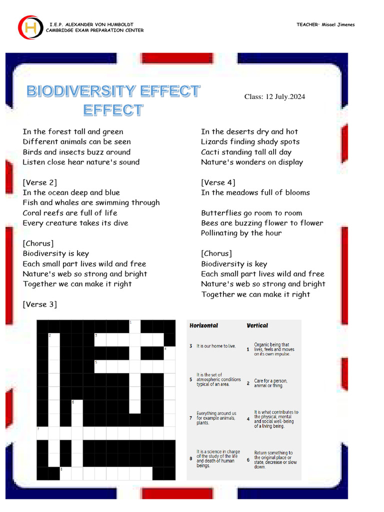Biodiversity Effect Song | PDF
