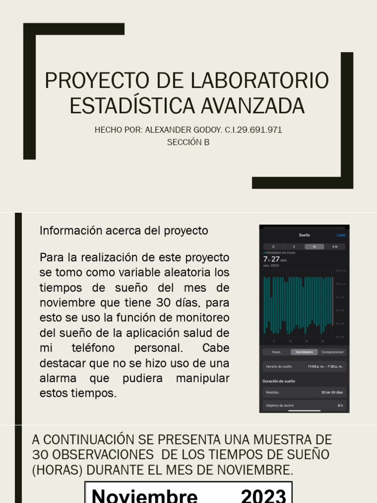PROYECTO LAB EA. ALEXANDER GODOY | PDF | Distribución normal ...