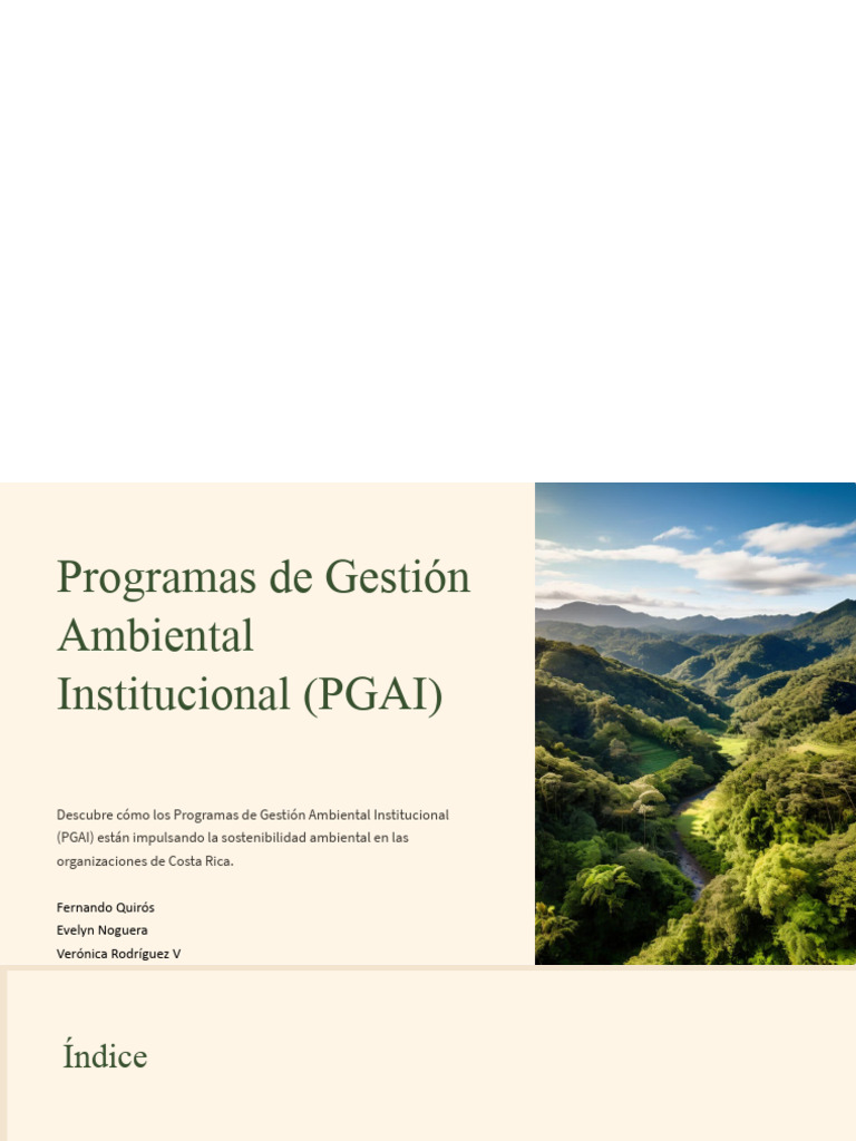 PGAI: Sostenibilidad en Costa Rica | PDF | Residuos | Entorno natural