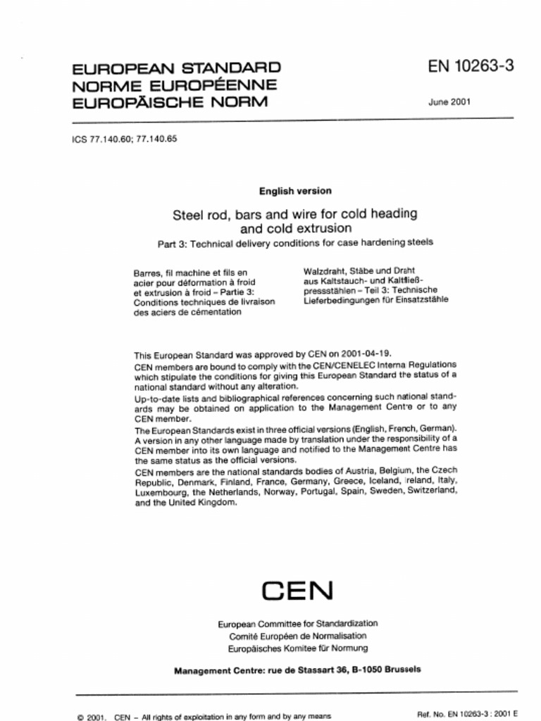 En 10263 3 2001 | PDF
