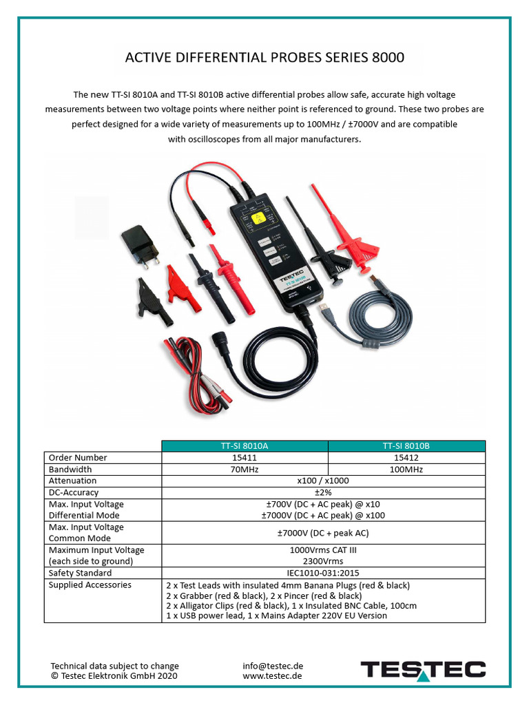 Datasheet TT-SI 8010A - 8010B | PDF | Computers | Technology & Engineering