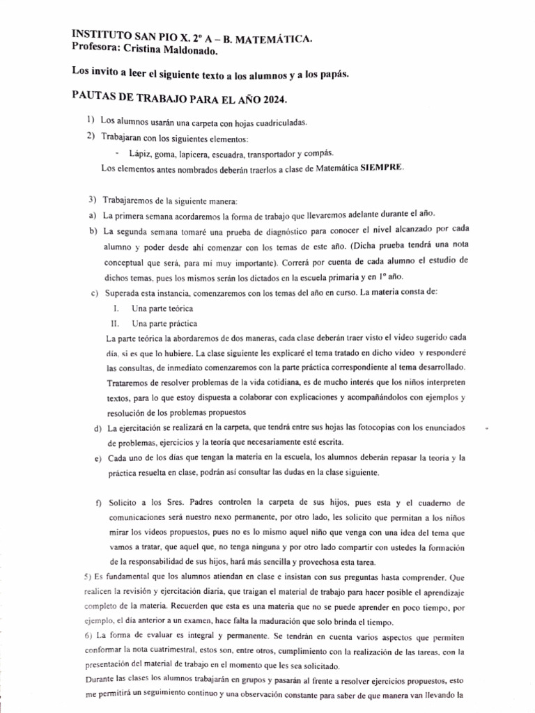 Criterios de Evaluacion Matematica | PDF