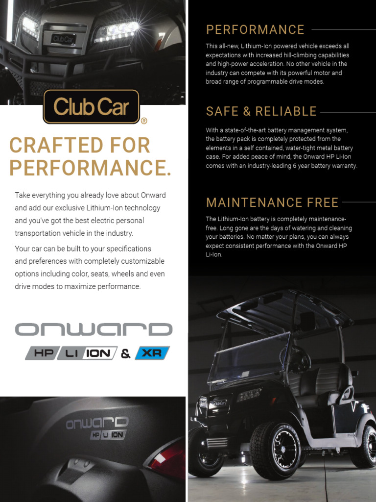 Onward Li Ion Sell Sheet | PDF | Lithium Ion Battery | Steering