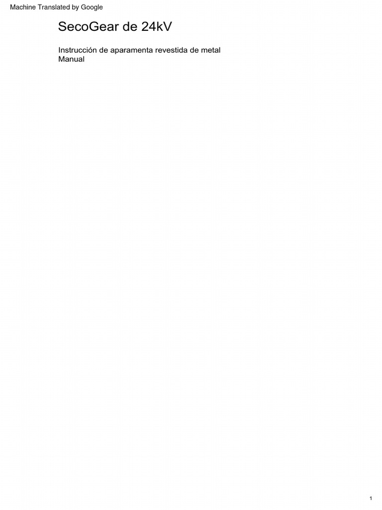 Seco Gear Installation Manual-Español | PDF | Cambiar | Transformador