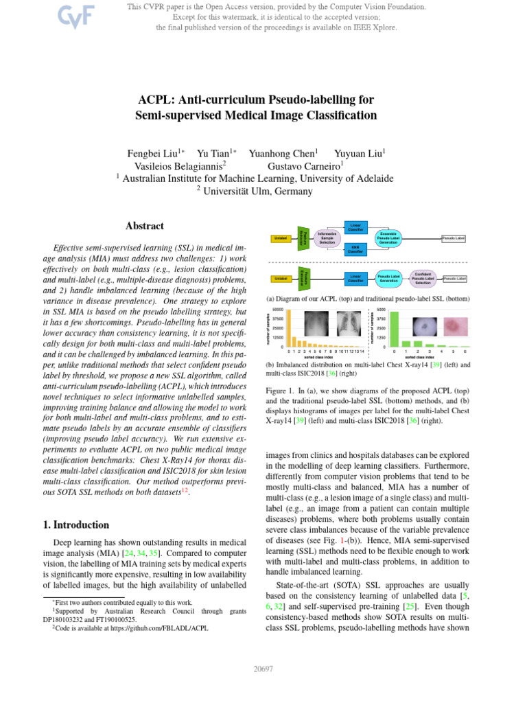 Liu ACPL Anti-Curriculum Pseudo-Labelling For Semi-Supervised Medical Image Classification CVPR ...