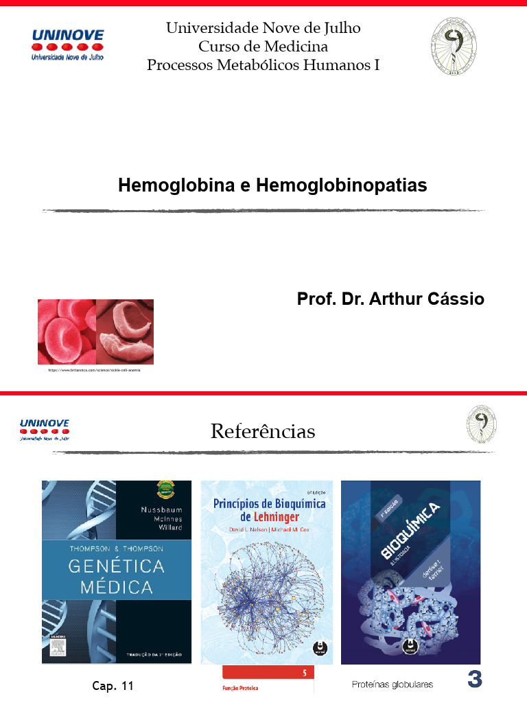 Hemoglobina e Hemoglobinopatias | PDF | Hemoglobina | Oxigênio