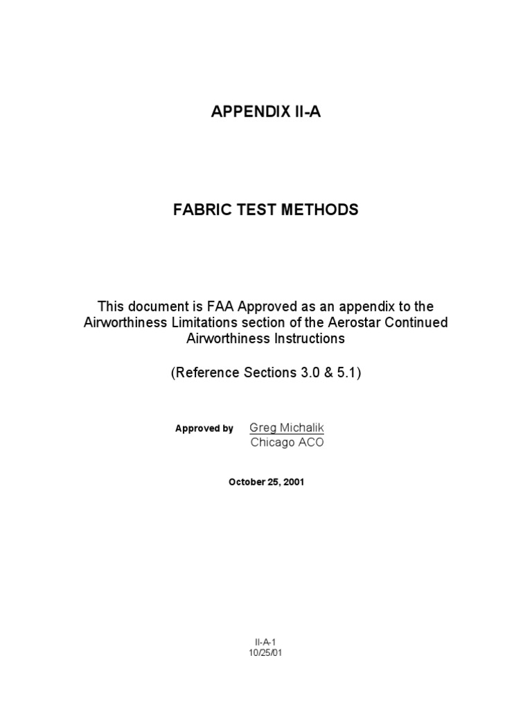 Appendix 2-A - Fabric Test Methods | PDF | Textiles | Strength Of Materials