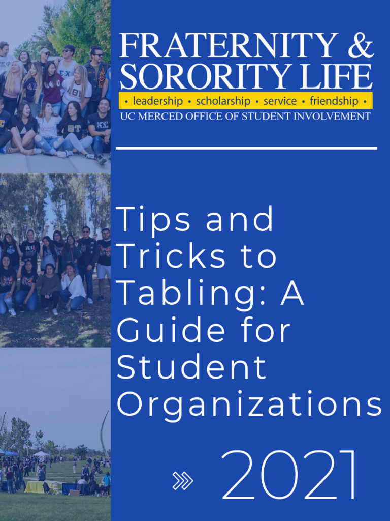 FSL Tips and Tricks To Tabling A Guide For Student Organizations-2 ...