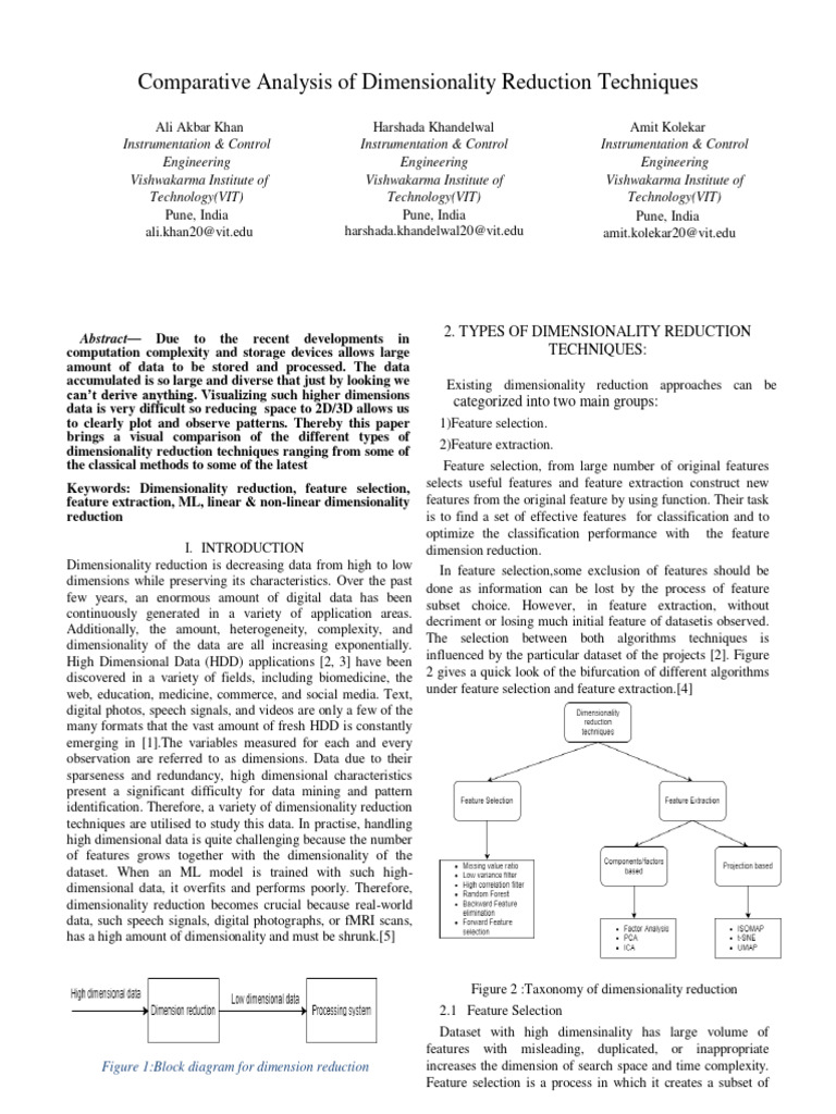IEEE Dimensionality Reduction | PDF | Principal Component Analysis | Applied Mathematics