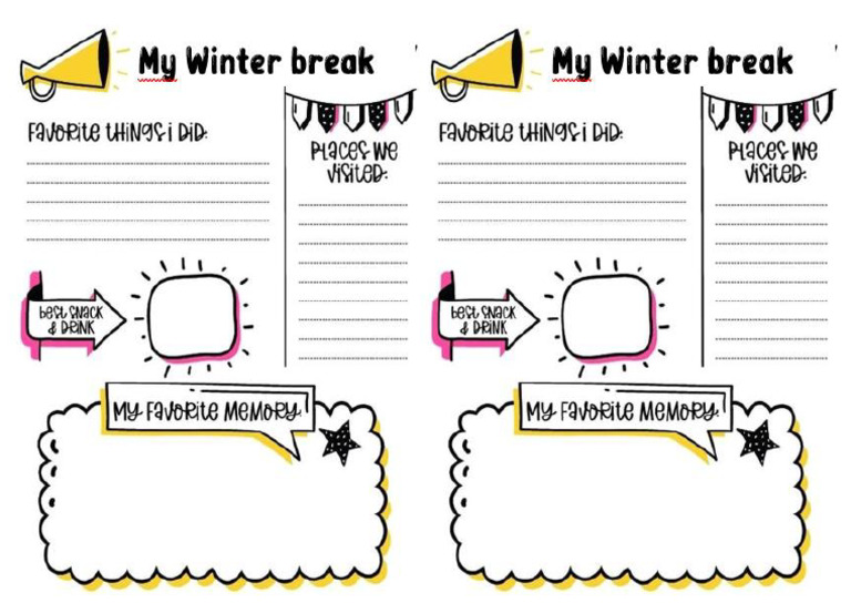 Winter Break Worksheet | PDF