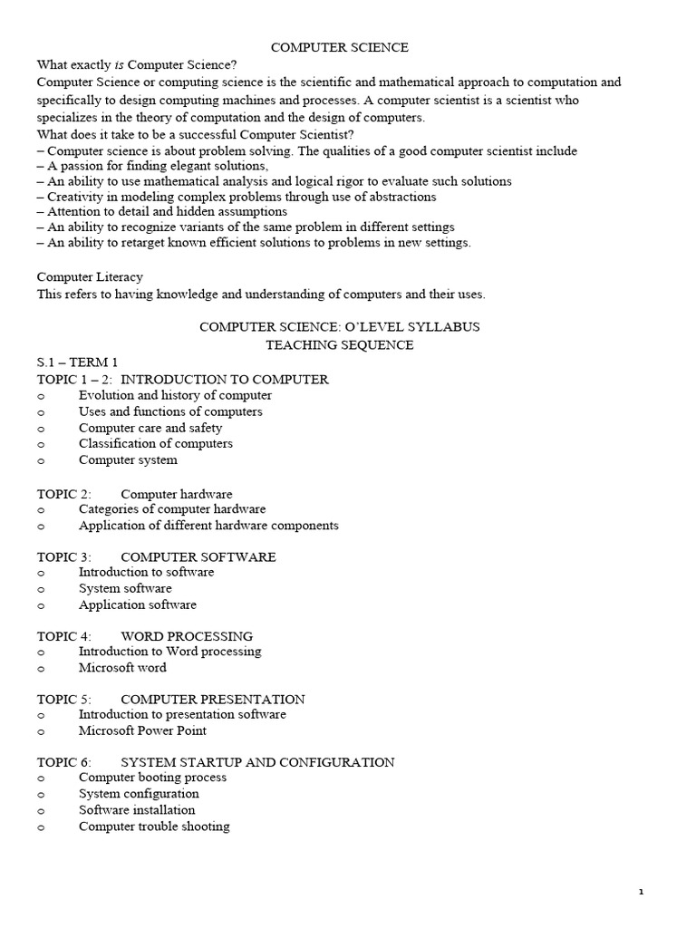 Computer Studies Notes S.4 | PDF | Digital Signal | Statistical ...