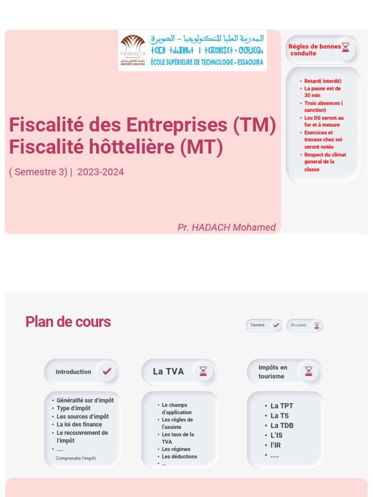 Comprendre la Fiscalité des Entreprises | PDF | Impôts | Taxe sur la ...