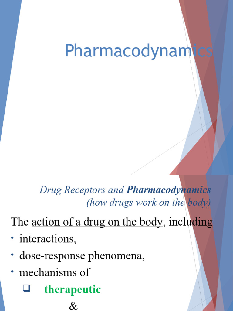 Pharmacodynamics Principles 2023 With Notes From Kaplan | PDF ...