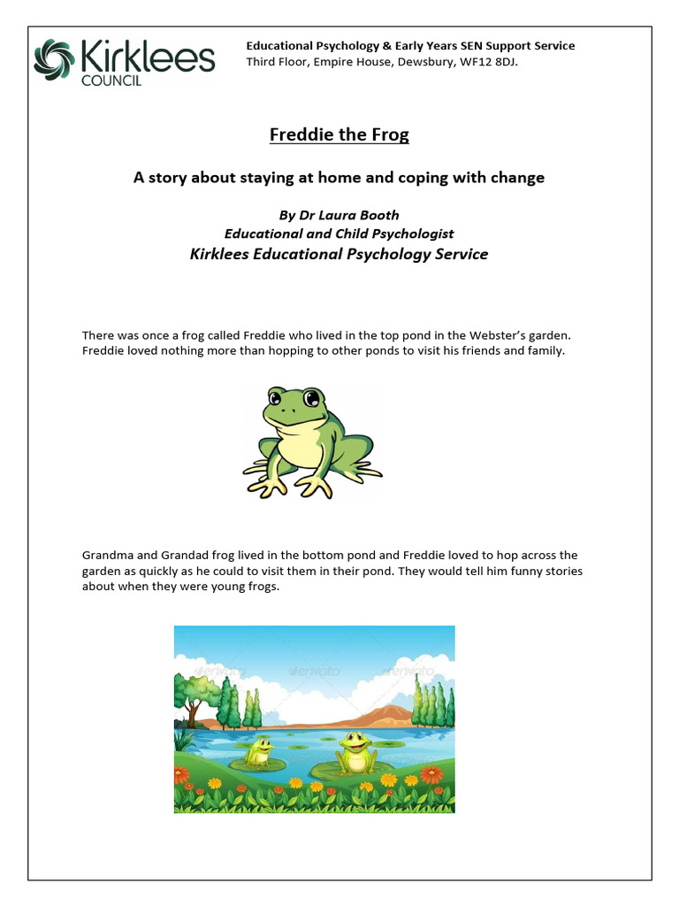 Freddie the Frog's Pond Adventure | PDF