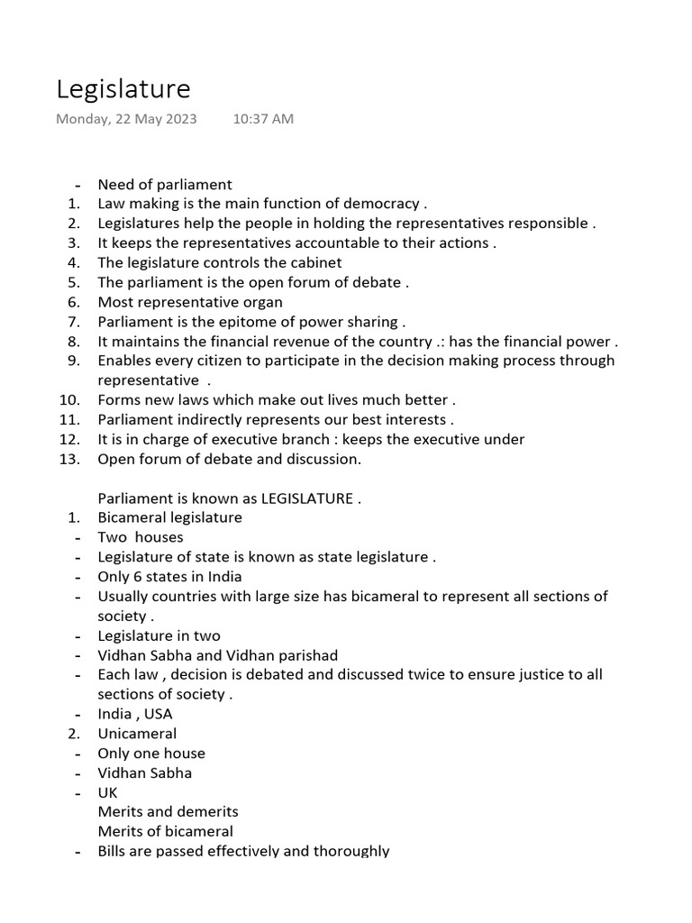 Legislature | PDF | Bill (Law) | Legislature