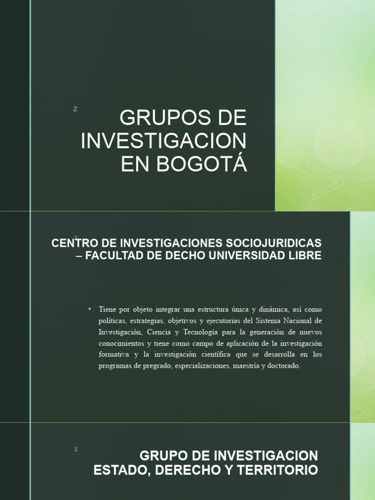 Grupos de Investigacion en Bogotá | PDF | Estado (política) | Colombia