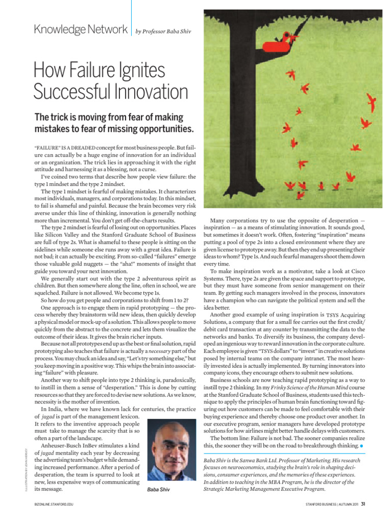 How Failure Ignites Successful Innovation | PDF | Thought | Innovation