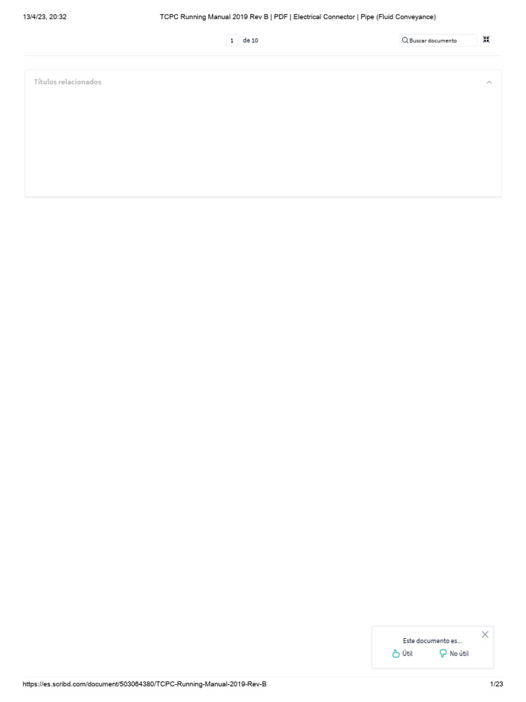 TCPC Running Manual 2019 Rev B - PDF - Electrical Connector - Pipe (Fluid Conveyance) | PDF