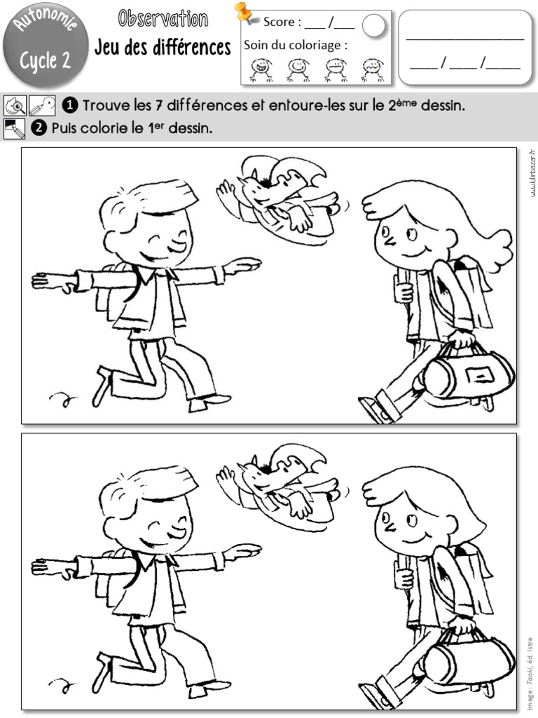 Jeu des différences Cycle 2 | PDF | Maison et jardin