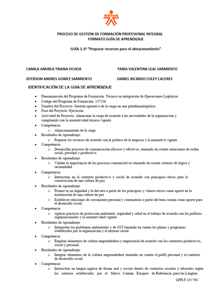 GFPI-F-135 - GUIA - DE - APRENDIZAJE 3.2 A RD JEFER, CAMILA, YAIRA, COLEY | PDF | Almacén ...