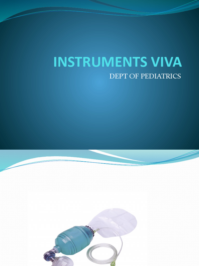Instruments Viva | PDF | Medical Treatments | Intensive Care Medicine