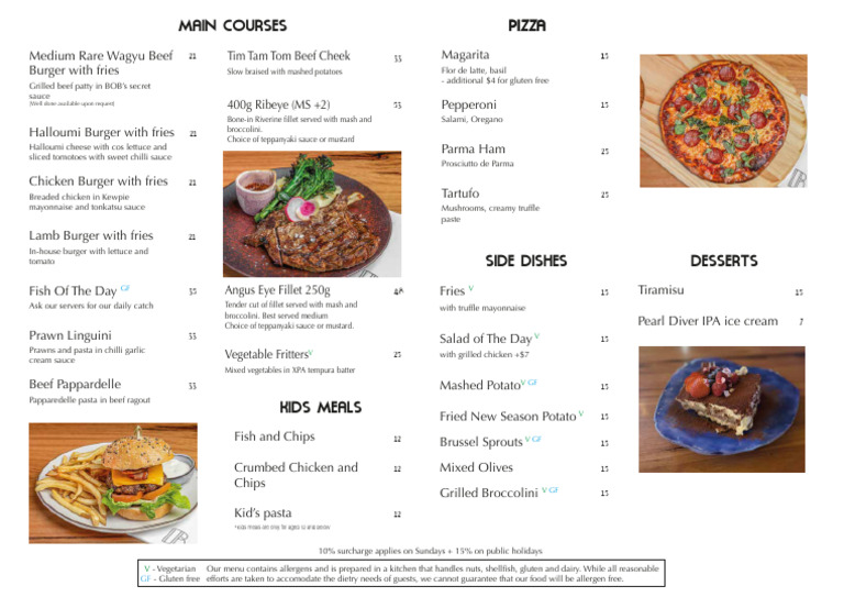 BOB Menu Back LR | PDF | Hamburgers | Sauce