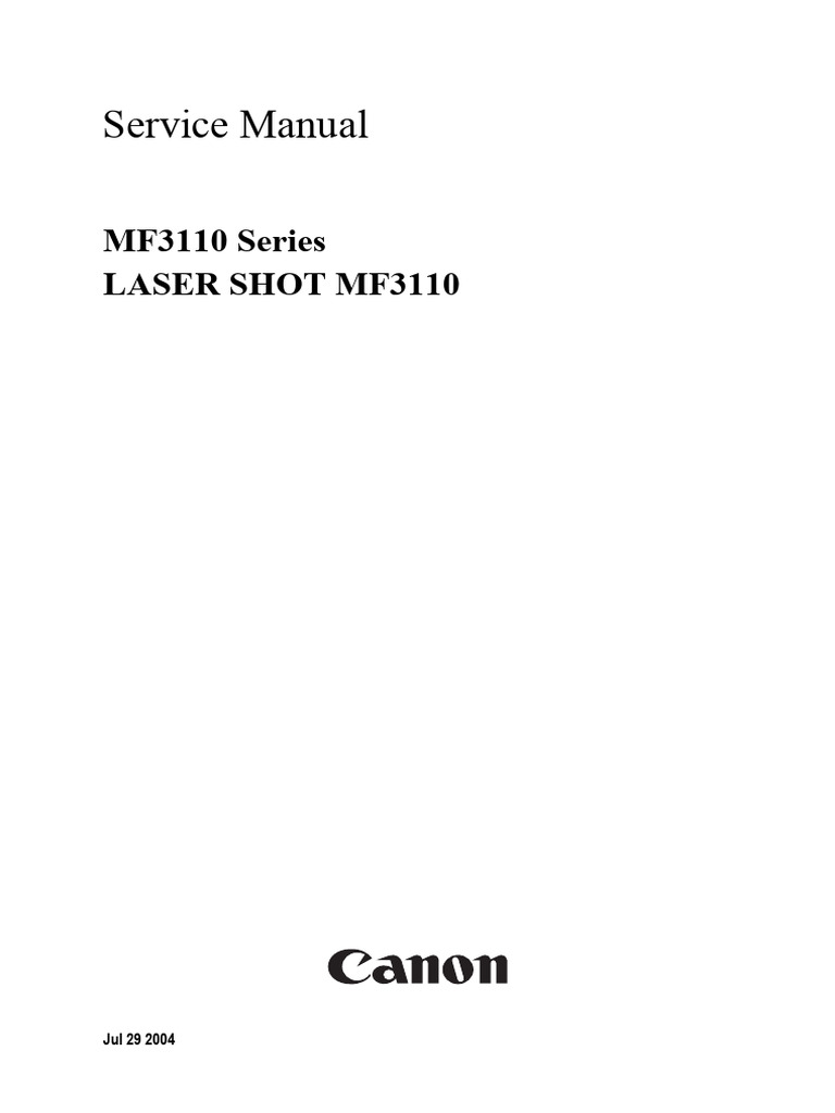 MF3110_SERVICEMANUAL | PDF | Image Scanner | Microsoft Windows